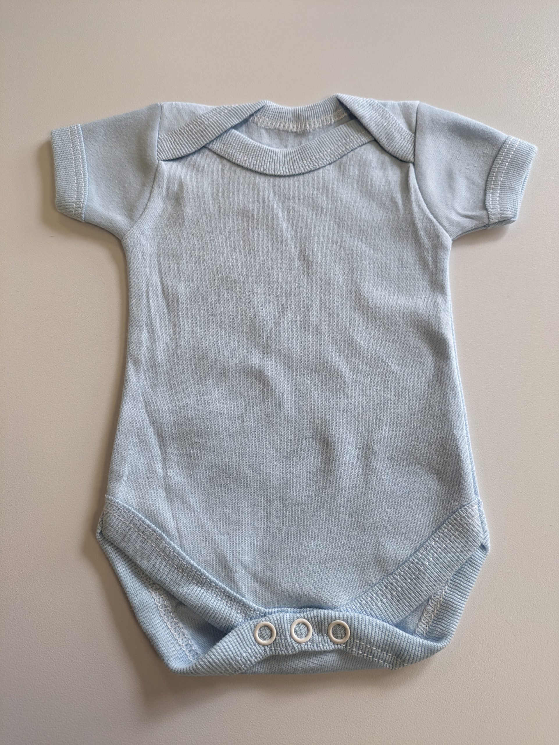 Plain Blue Baby Grow - Attitude Baby